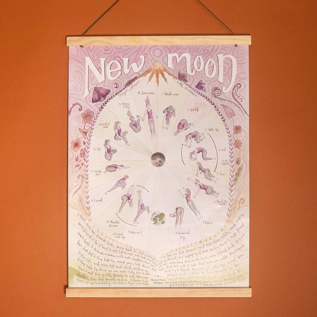 Yoga Print | New Moon and Full Moon – Moon Phase Studios